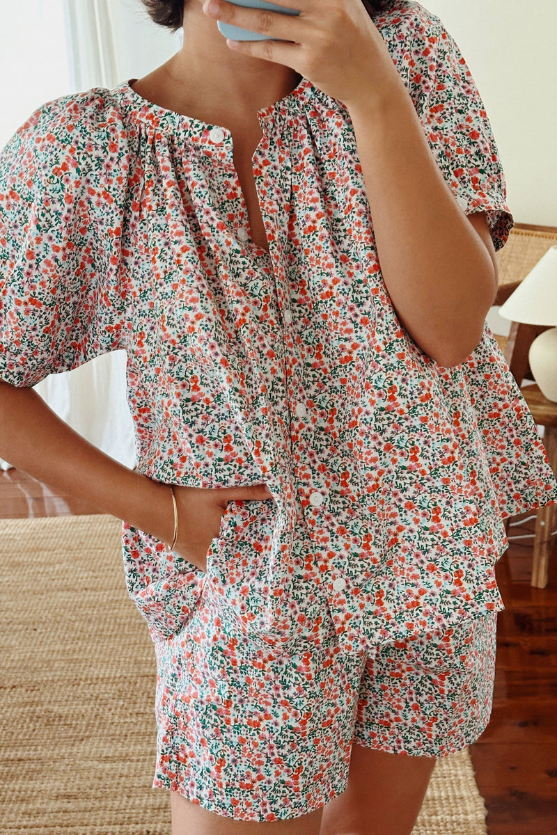 Libby Lounge Set - Cotton - Floret – Piyama