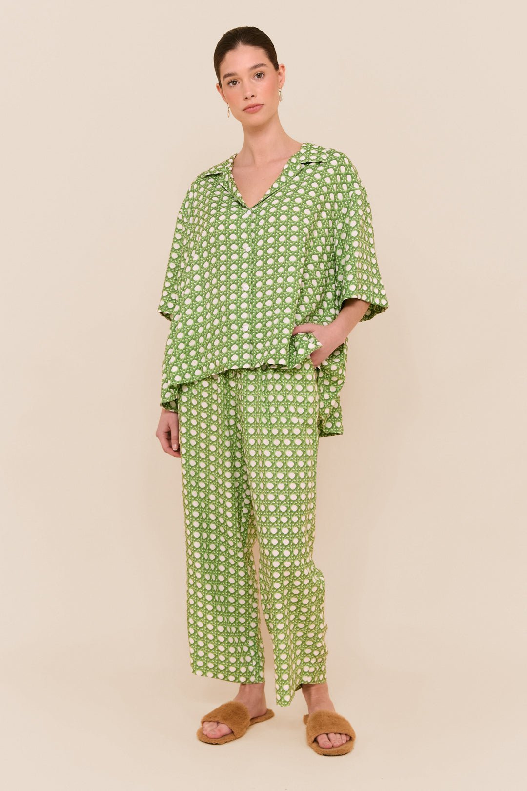 Lounge Set - Pants - Rattan Green – Piyama