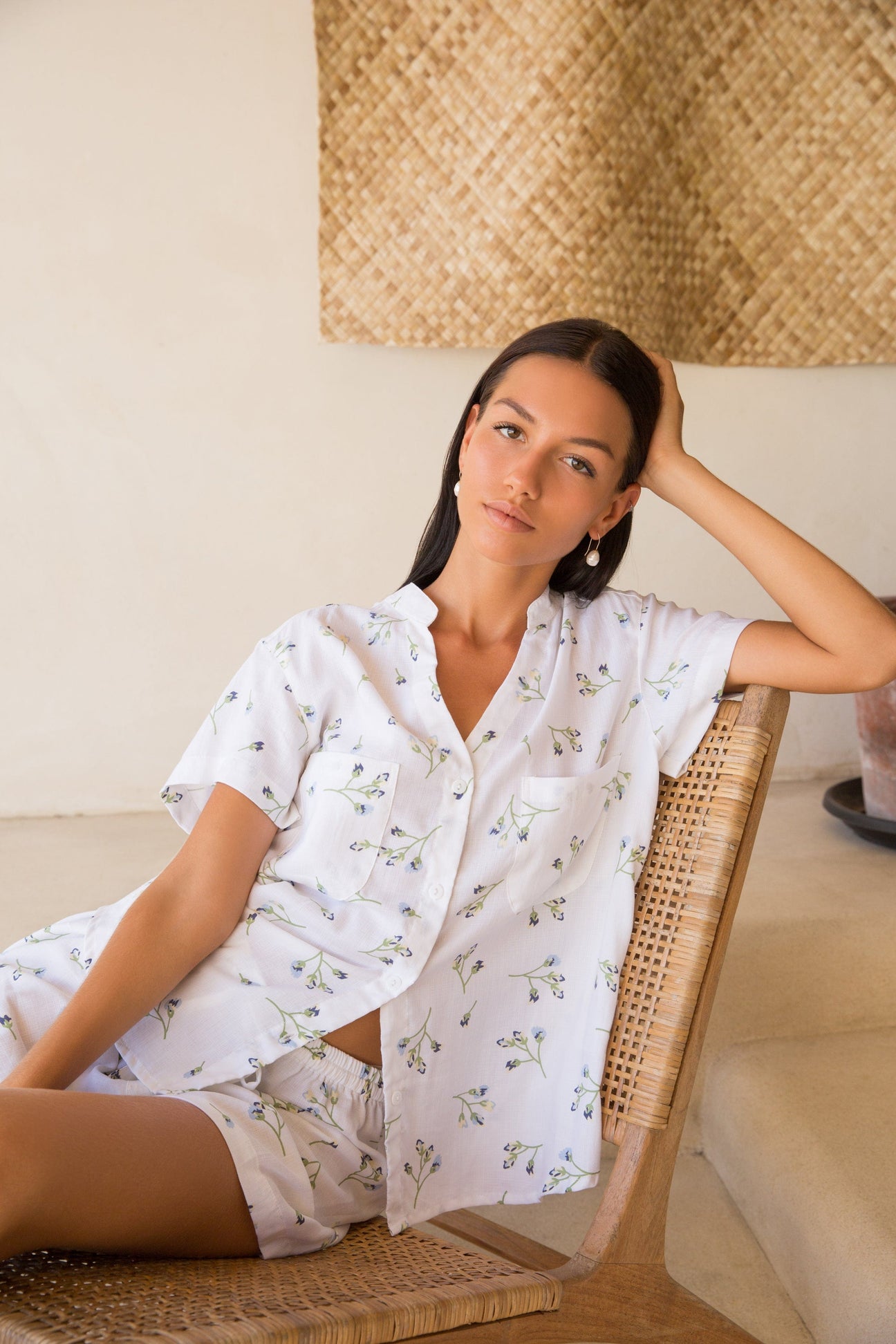 Maggie Pyjama Set - Lyocell Linen - Bluebell – Piyama
